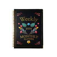 China Custom A5 Spiral Hardcover Notebook with Embossed Design and Logo Printing for sale