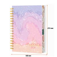 China Customizable Spiral Hardcover Notebook 5.8x8.3 Inches Lined Dot-Grid Paper 300gsm Cover for Business for sale