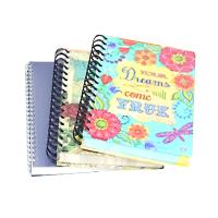 China Custom Spiral Hardcover Notebook 5.8x8.3 Inches 15 Pages 300gsm Cover for sale