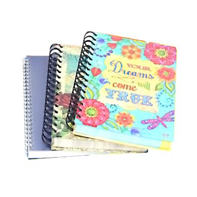 China Custom Spiral Hardcover Notebook 5.8x8.3 Inches 15 Pages 300gsm Cover for sale