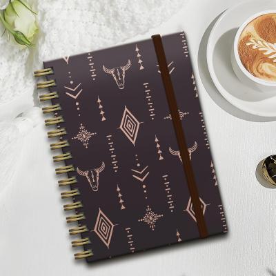 China Elegant Spiral Hardcover Notebook with High Durability and Elegant Style featuring Dot-Grid Paper Layout for sale