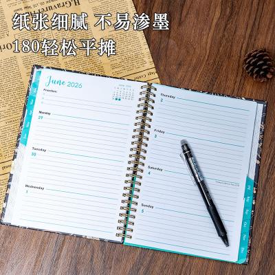 China 300gsm Cover Weight Spiral Hardcover Notebook 100 Pages Vintage Style Ruled for sale
