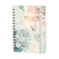 China Custom Spiral Hardcover Notebook 5.8x8.3 Inches Elastic Band Closure 100 Pages Lined for sale