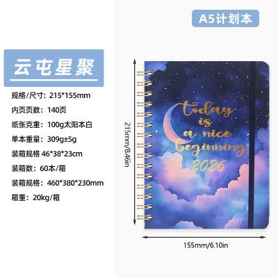 China 15 Page Spiral Hardcover Notebook with Spiral Binding One Subject Page Layout for sale