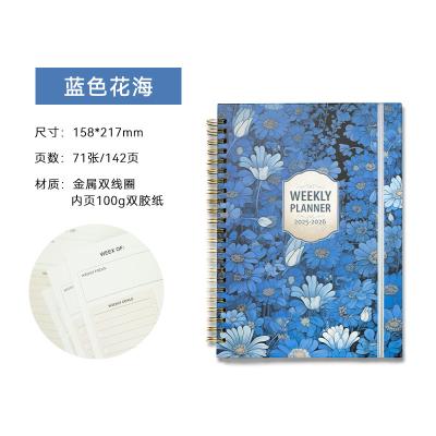 China Standard Size Spiral Hardcover Notebook 100 Pages 5.8x8.3 Inches Durable Black Cover Custom Logo for sale