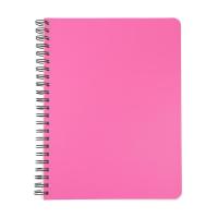 China Custom Spiral Hardcover Notebook 100 Pages 5.8x8.3 Inches Durable Embossed Cover for Office School Business for sale