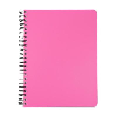 China Custom Spiral Hardcover Notebook 100 Pages 5.8x8.3 Inches Durable Embossed Cover for Office School Business for sale