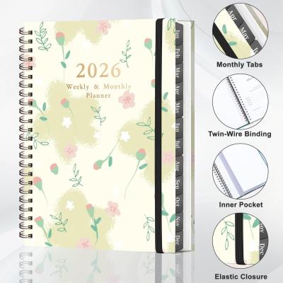 China Custom Embossed Spiral Hardcover Notebook 5.8x8.3 Inches 100 Lined Pages for Business Office for sale