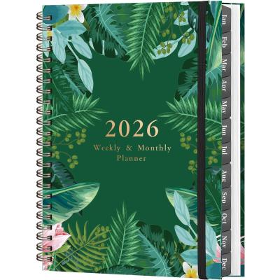 China Custom Spiral Hardcover Notebook 5.8x8.3 Inches 100 Pages One Subject Black Cover for Business Academic for sale
