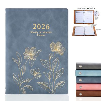 China 5.8 x 8.3 Inches Spiral Hardcover Notebook 100 Pages Embossed Design for Professionals Students for sale