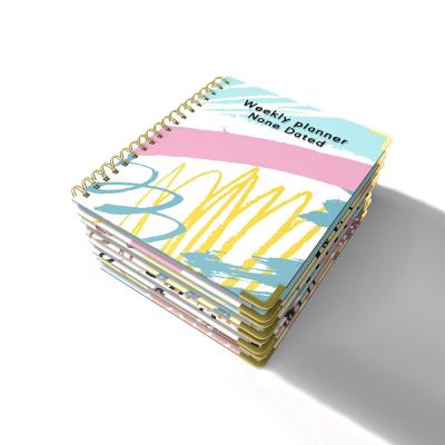 China Custom Spiral Hardcover Notebook 100 Pages 5.8x8.3 Inches Logo Printing One Subject Journal for sale