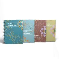 China Embossed Spiral Hardcover Notebook 100 Pages 5.8x8.3 Inches One Subject Paper for Note Taking Journaling for sale