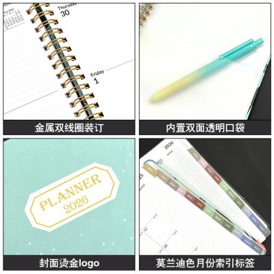 China Custom 100-Page Spiral Hardcover Notebook Vintage Style 5.8x8.3 Inches for Business Gifts for sale