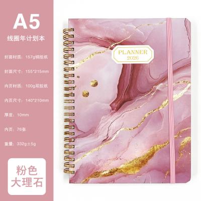 China 100 Pages Spiral Hardcover Notebook 5.8x8.3 Inches Durable Binding for Office School Business for sale