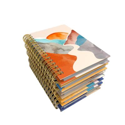 China Custom Spiral Hardcover Notebook 5.8x8.3 Inches 100 Pages Logo Printing for sale