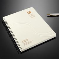 China Embossed Spiral Hardcover Notebook 5.8 x 8.3 Inches 100 Pages Durable Black Cover for Business School for sale