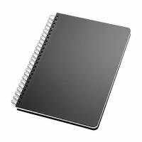 China Spiral Hardcover Notebook 5.8x8.3 Inches 100 Lined Pages Black Cover for Professionals Students Artists for sale