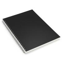China Spiral Hardcover Notebook One Subject 5.8x8.3 Inches 100 Pages Black Cover for Academic Professional Writing for sale