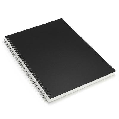 China Spiral Hardcover Notebook One Subject 5.8x8.3 Inches 100 Pages Black Cover for Academic Professional Writing for sale