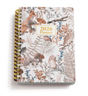 China Spiral Hardcover Notebook 5.8x8.3 Inches 100 Pages White Lined Paper Durable Cover for Students Professionals for sale