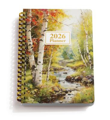 China Custom Spiral Hardcover Notebook 100 Pages 5.8x8.3 Inches Black Cover for Corporate Gifts Business for sale