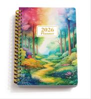 China Spiral Hardcover Notebook Black Cover 100 Pages A5 Size for Office School and Journal Use for sale