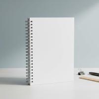 China Custom Logo Spiral Hardcover Notebook 5.8x8.3 Inches 100 Pages White Paper Durable Binding for Office School Business for sale