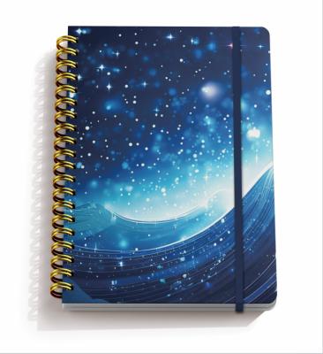 China Customizable Spiral Hardcover Notebook 100 Pages 5.8x8.3 Inch Lined Paper for Business Professionals for sale