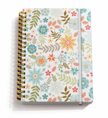 China Embossed Spiral Hardcover Notebook 5.8x8.3 Inches 100 Pages White Pages for Professionals for sale