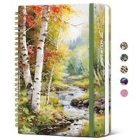 China Custom Cover Art Spiral Hardcover Notebook Featuring White Pages Perfect for Artists Sketching Drawing and Creative Work for sale