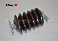 China P70 Brown Porcelain Switch Insulator 254mm Length 500mm Creepage Distance for Electrical Applications for sale