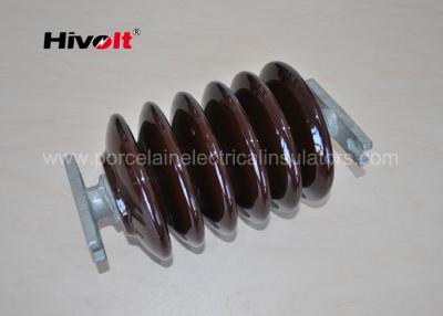 China P70 Brown Porcelain Switch Insulator 254mm Length 500mm Creepage Distance for Electrical Applications for sale