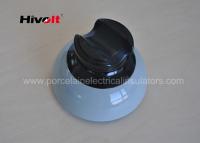 China ANSI 55-5 Grey High Voltage Ceramic Insulator 124mm Height 305mm Creepage Distance for sale