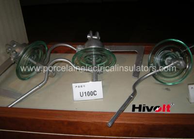 China 100KN Toughened Glass Insulator U100C Earth Connection - 200mm Spacing, 130KV Puncture Voltage - IEC 60383 Standard for sale
