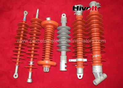 China Grey Red Silicone Rubber Long Rod Insulator with 85-127μm Zinc Coating for Transmission Lines for sale