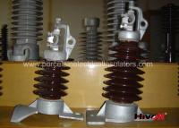 China 15kV-25kV Brown Line Post Insulator with Clamp Top - 356mm Length, 12.5KN Strength for Transmission Lines for sale