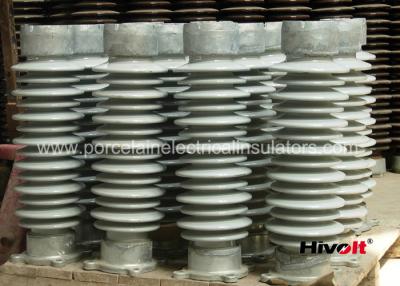 China High Voltage Ceramic Post Insulator IEC Standard C130 110kV Brown Gray White for sale