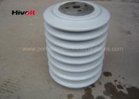 China Porcelain Post Insulators with Steel Inserts - 8KN Cantilever Strength, 350mm Length for 35KV Electrical Systems for sale