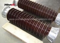 China 110kV Porcelain Station Post Insulator Brown IEC60168 8kN Cantilever Strength for sale