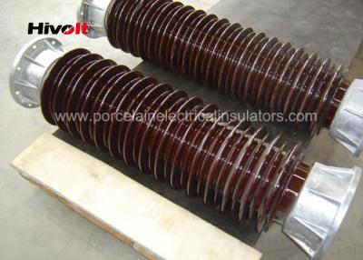 China 110kV Porcelain Station Post Insulator Brown IEC60168 8kN Cantilever Strength for sale