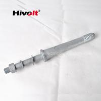 China BS Standard Large Steel Head Spindle for 33kV Pin Type Insulators - 5kN-10kN Cantilever Strength with 86μm Zinc Coating for sale