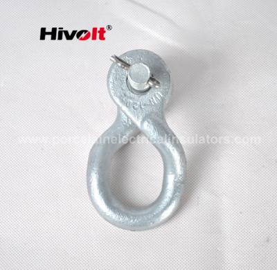 China 120kN Forged Steel Twisted Shackle UN-120 with Hot-Dip Galvanized Coating for Transmission Lines for sale