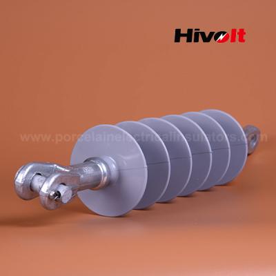 China 25kV Silicone Rubber Composite Insulator with 70KN Mechanical Load and 445mm Length - Tongue & Clevis Connection for sale