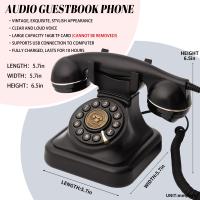 China Plastic Audioguestbook Recorder Rechargeable Battery Unlimited Storage Wedding Guest Book Telephone for sale