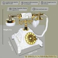 China Bronze Wedding Phone Guest Book Rechargeable Telephone Audio Guest Book For Graduation for sale