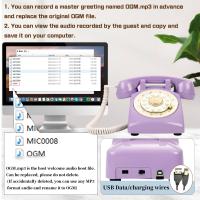 China Vintage Audio Guest Book Phone Unique 10 Hours Voicemail Message Recorder for sale