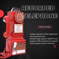 China Plastic Telephone Guest Book Simple Operation Audio Phone Guestbook For Events for sale