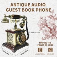 China USB Rechargeable Phone Recording Wedding Guest Blessing Preservation Book Guestbook Phone for sale