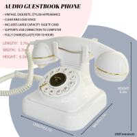 China White Voicemail Phone Guest Book Wedding Voicemail Audio Clear Sound for sale