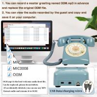 China Events Voicemail Guest Book Clear Recording Phone Audio Guest Book Blue for sale